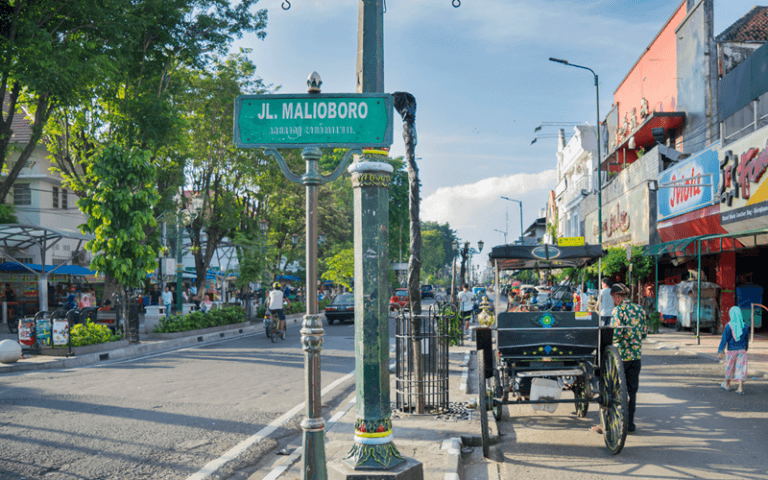 Malioboro is the most famous street in Yogyakarta